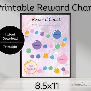 Bubble Reward Chart, Kids Reward Chart, Printable Goal Setting Chart - Etsy
