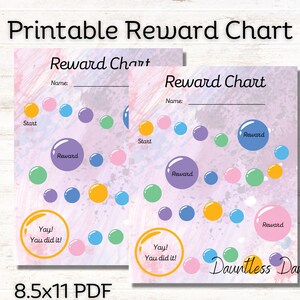 Bubble Reward Chart, Kids Reward Chart, Printable Goal Setting Chart - Etsy