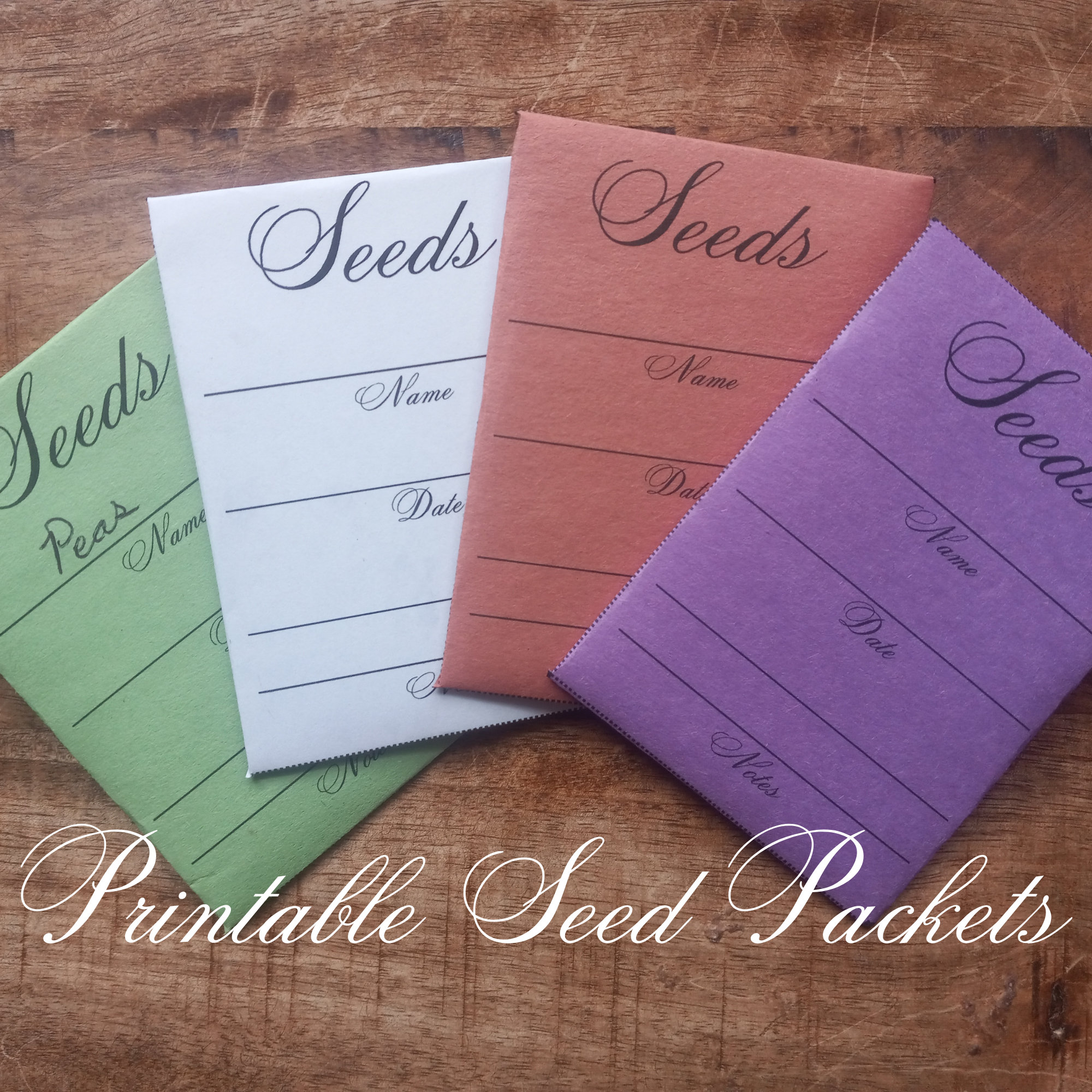 Seed Packets Printable With Gardening Quotes, Digital Download Seed ...