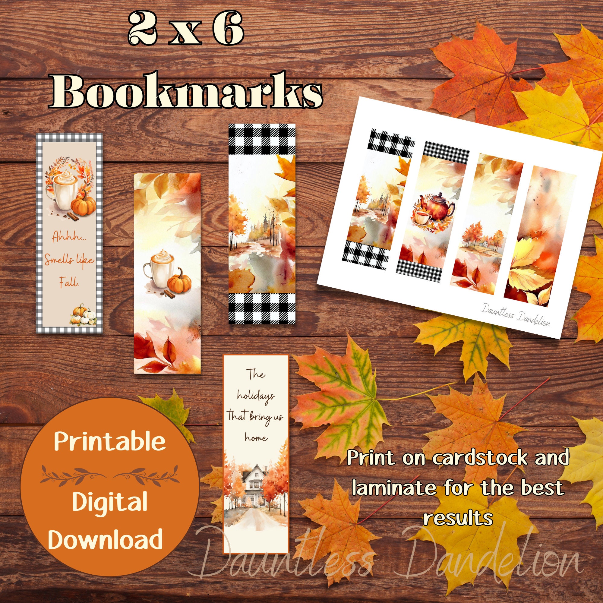 Fall Bookmarks, 15 Watercolor Autumn Printable Bookmarks - Etsy