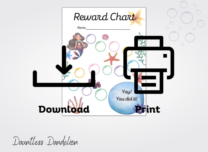 Printable Mermaid Reward Chart for Kids - Etsy Printable Mermaid Reward Chart for Kids - Etsy
