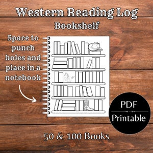 Cowboy Reading Log, Western Reading Tracker, Printable Coloring ...