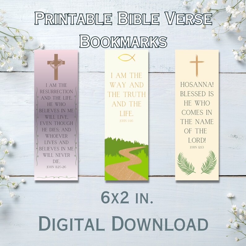 Easter Bookmarks Bible Verse Bookmarks Easter Gift Christian Bookmarks ...