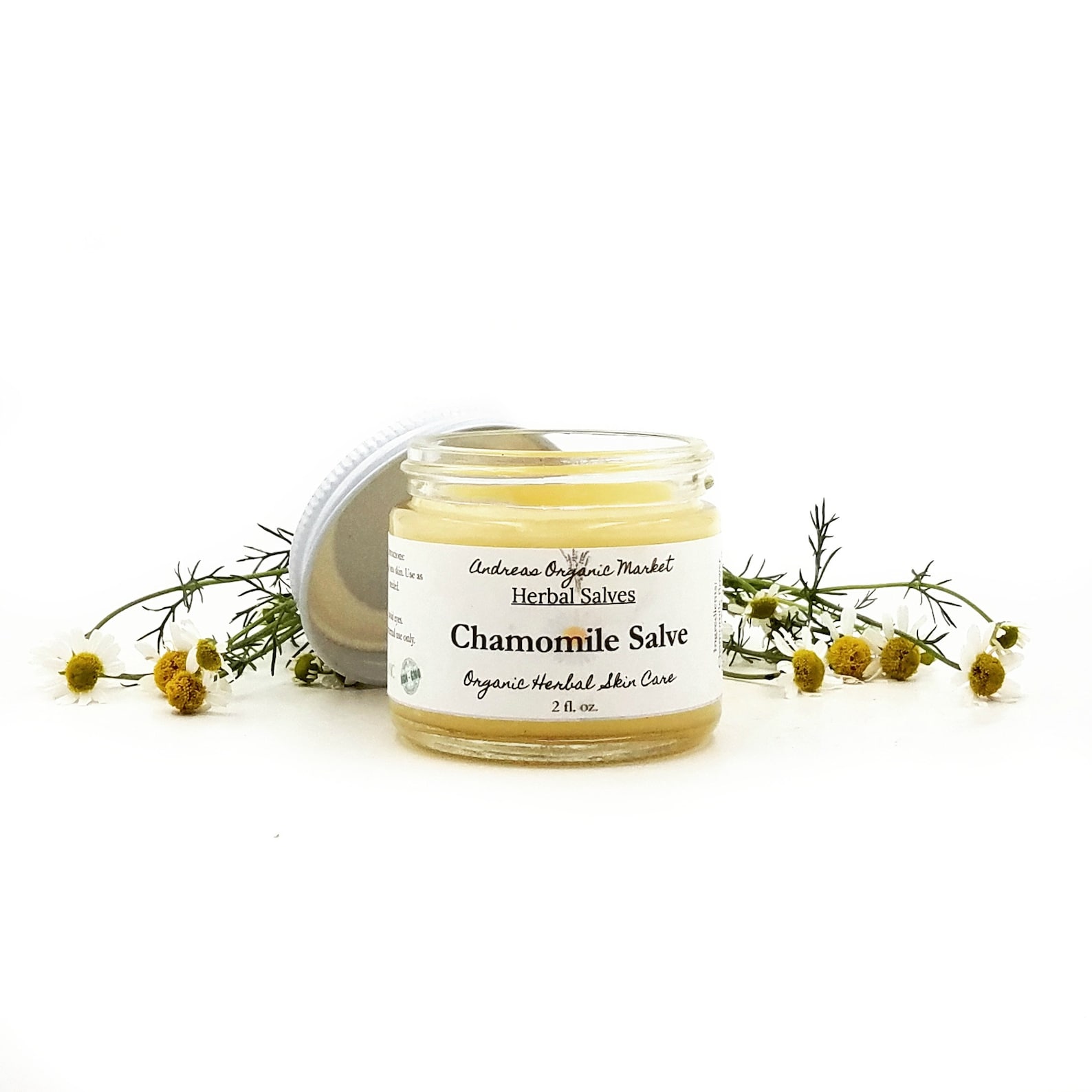 Organic Chamomile Flower Salve in a Glass Jar, an Herbal All Over Skin ...