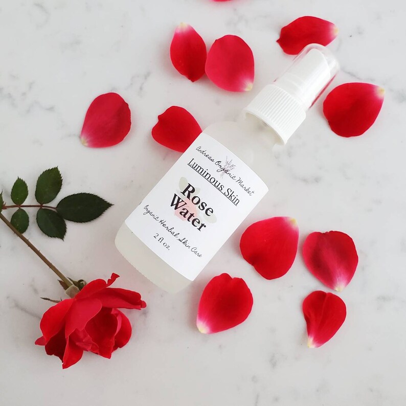 Organic Rose Water, Steam Distilled Rose Petal Hydrosol, Facial Toner ...