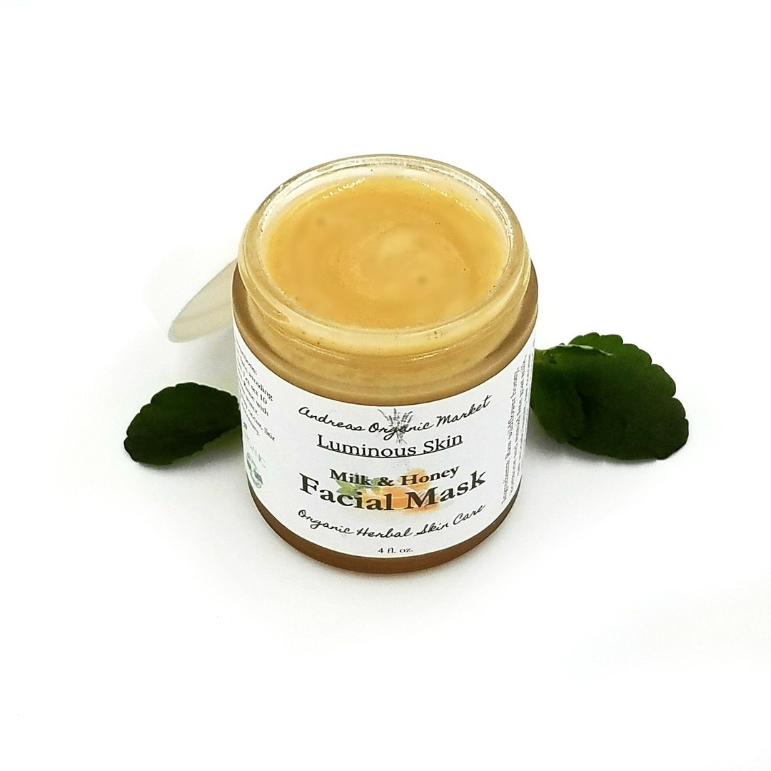 Organic Raw Honey Facial Mask, Natural Goat Milk & Honey Face Mask ...