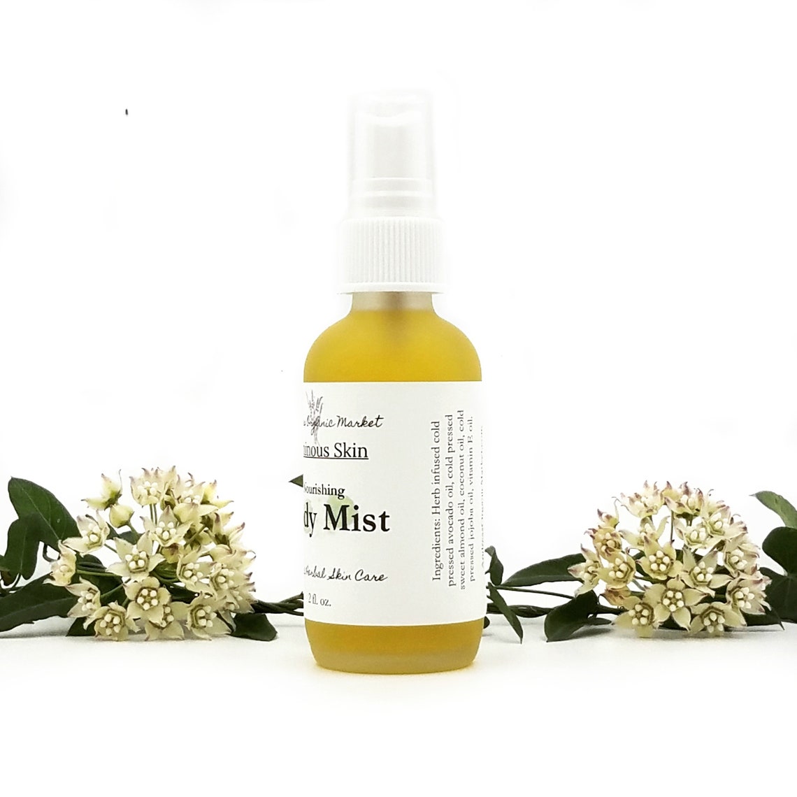Organic Unscented Body Mist Natural Vegan Moisturizing Spray | Etsy