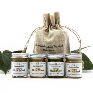 Organic Hair Mask Sampler Set, Eco Friendly Zero Waste Clean Beauty ...