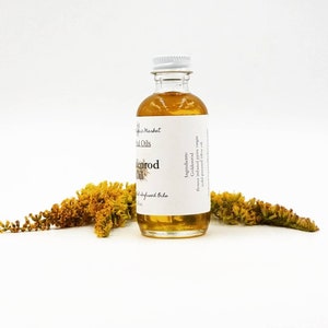 Organic Goldenrod Flower Infused Oil, Herbal All Over Body Oil for the ...