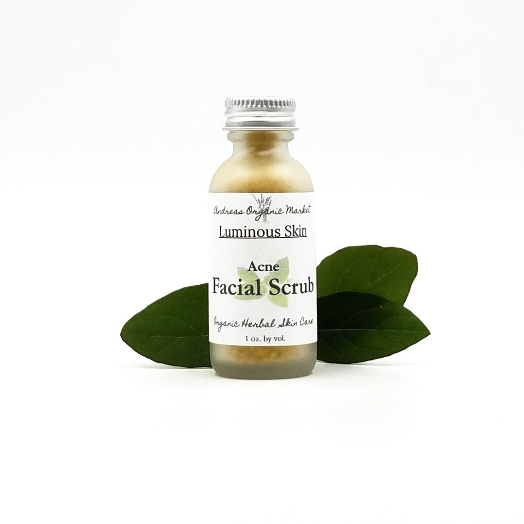 Organic Acne Facial Scrub Sample, Blemished Skin Face Scrub Mini ...