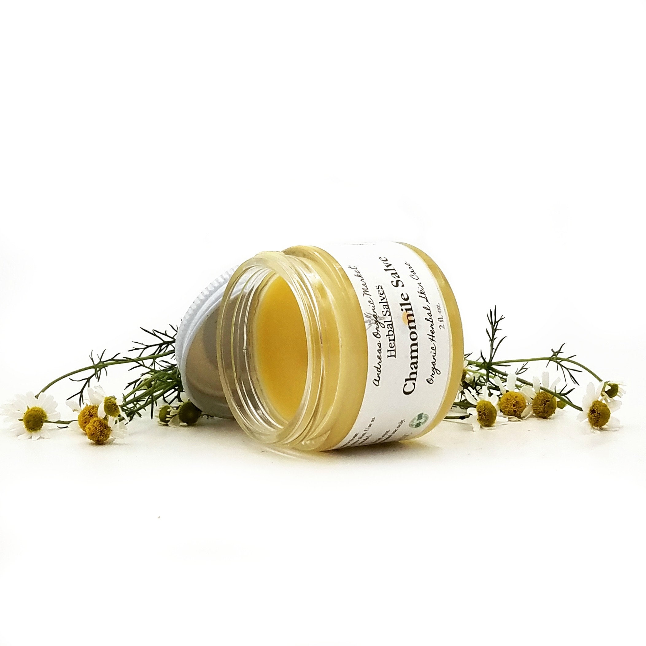 Organic Chamomile Flower Salve in a Glass Jar, an Herbal All Over Skin ...