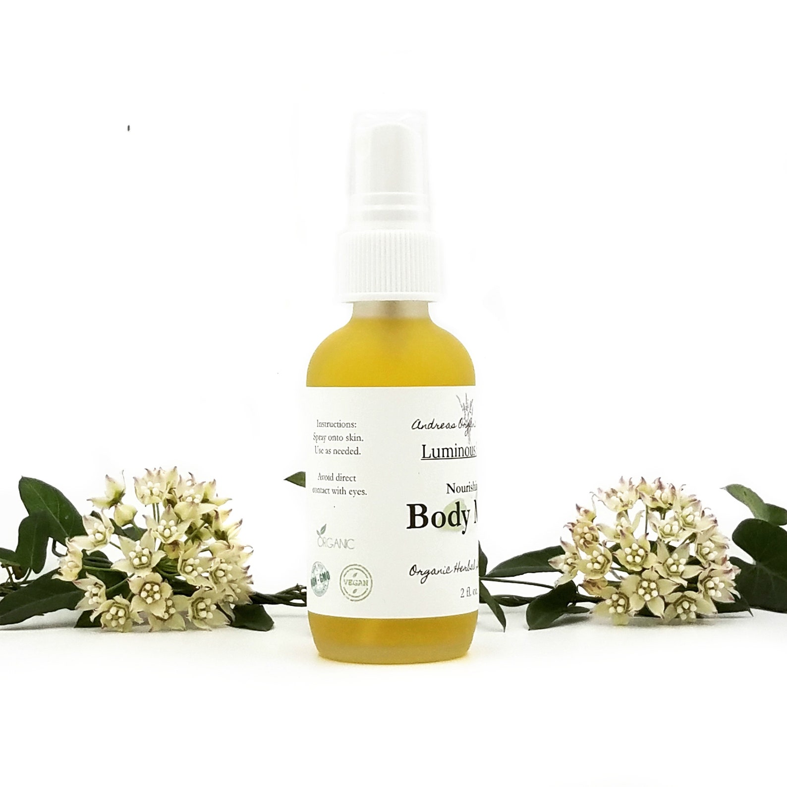 Organic Unscented Body Mist Natural Vegan Moisturizing Spray | Etsy