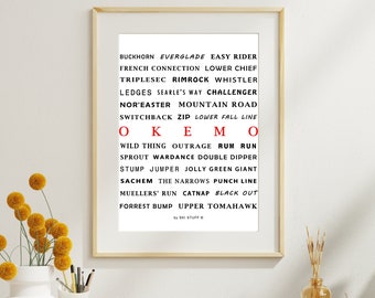 Printable Aspen Colorado Ski Resort Trail Names - Digital Download ...