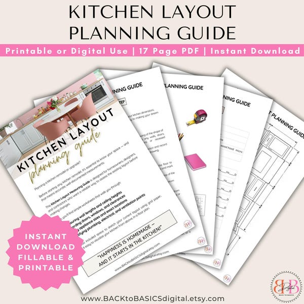 Kitchen Layout Guide - Etsy