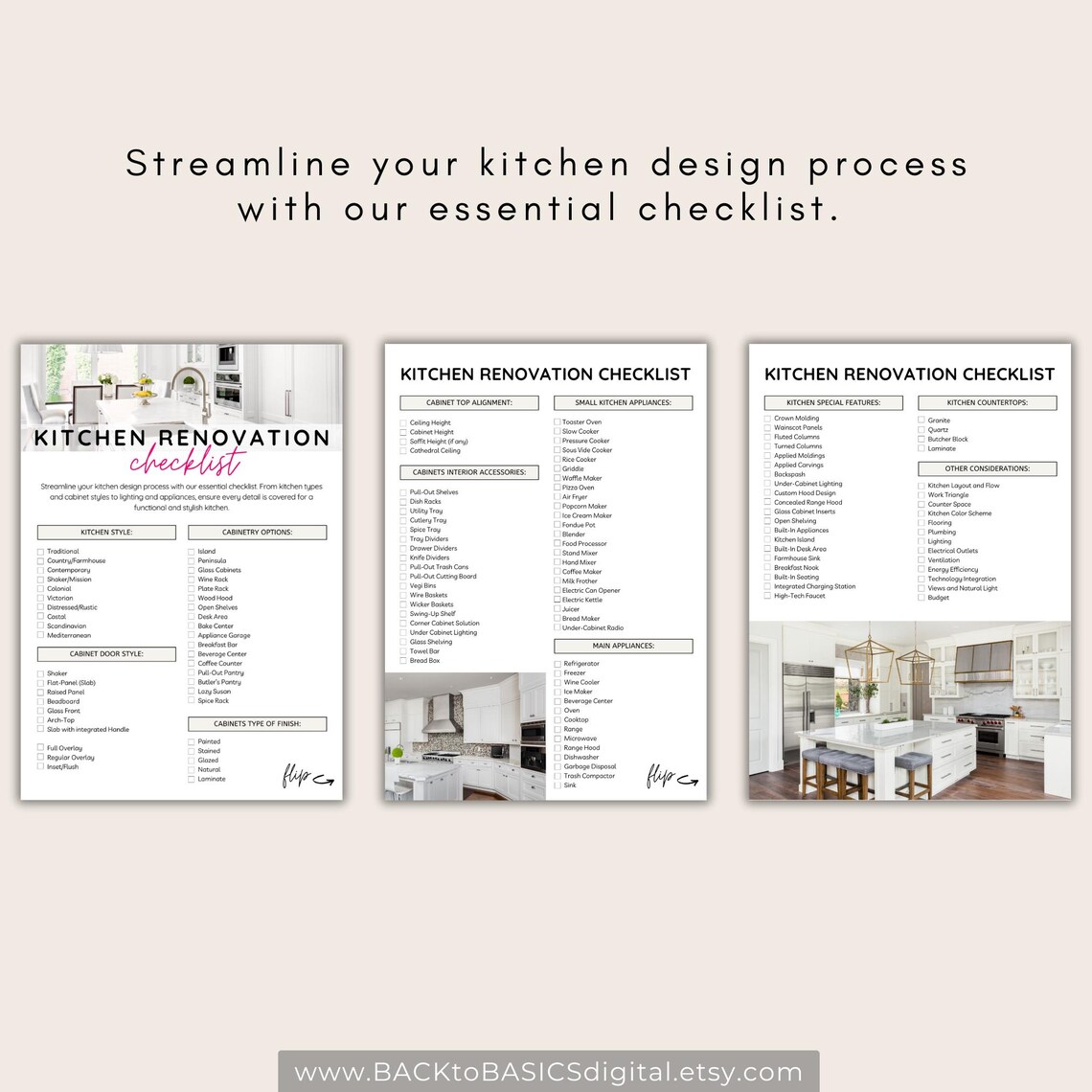 Kitchen Renovation Checklist Printable Guide for Your Remodel Instant ...
