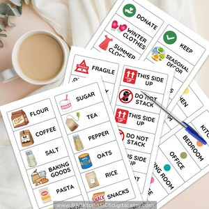 Printable Decluttering Label Set | Kitchen Storage | 4 Pages 48 Home ...