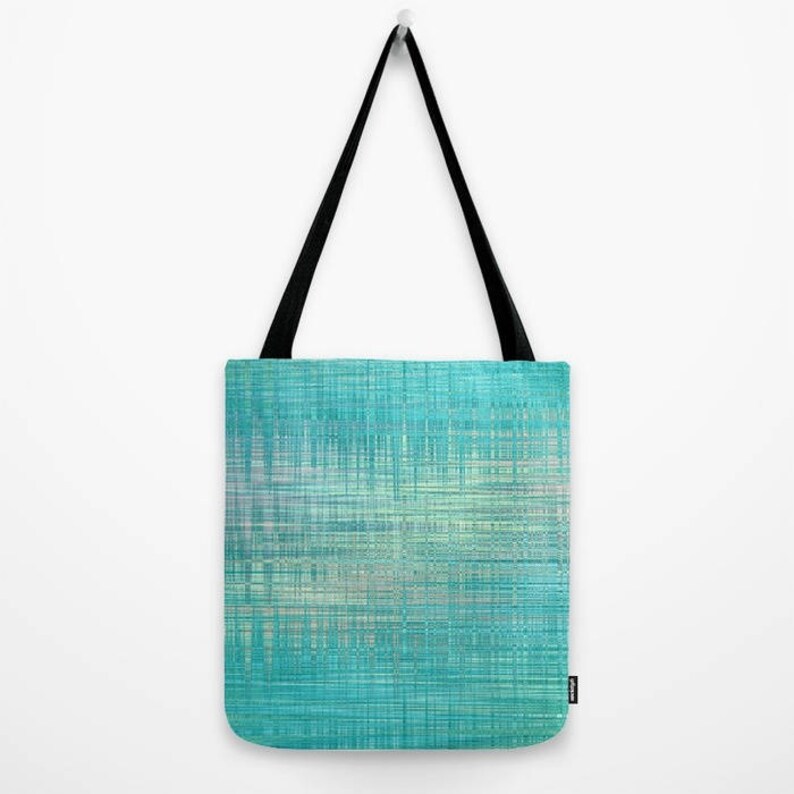Tote Bag Abstract Blue Pastel Market Bag Geometric Design - Etsy