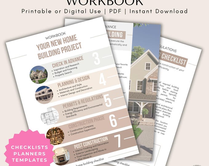 Limited Time Bundle Top 3 Items Printable Home Construction Planner ...