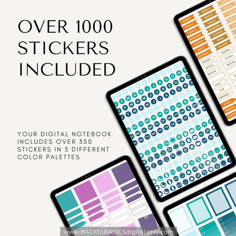 Digital Student Notebooks, Back to School, 60+ Pages, Subject Dividers ...