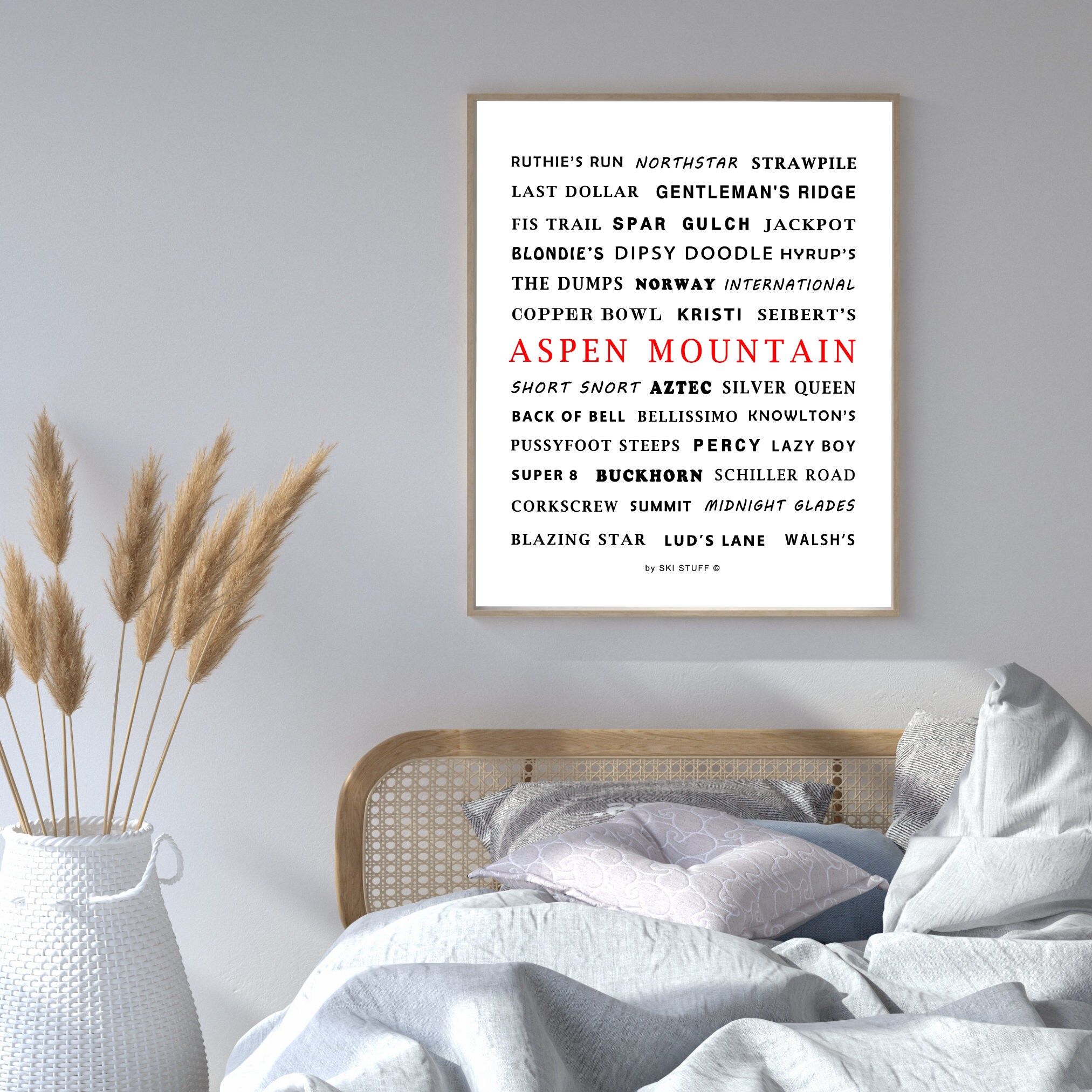 Printable Aspen Colorado Ski Resort Trail Names - Digital Download ...