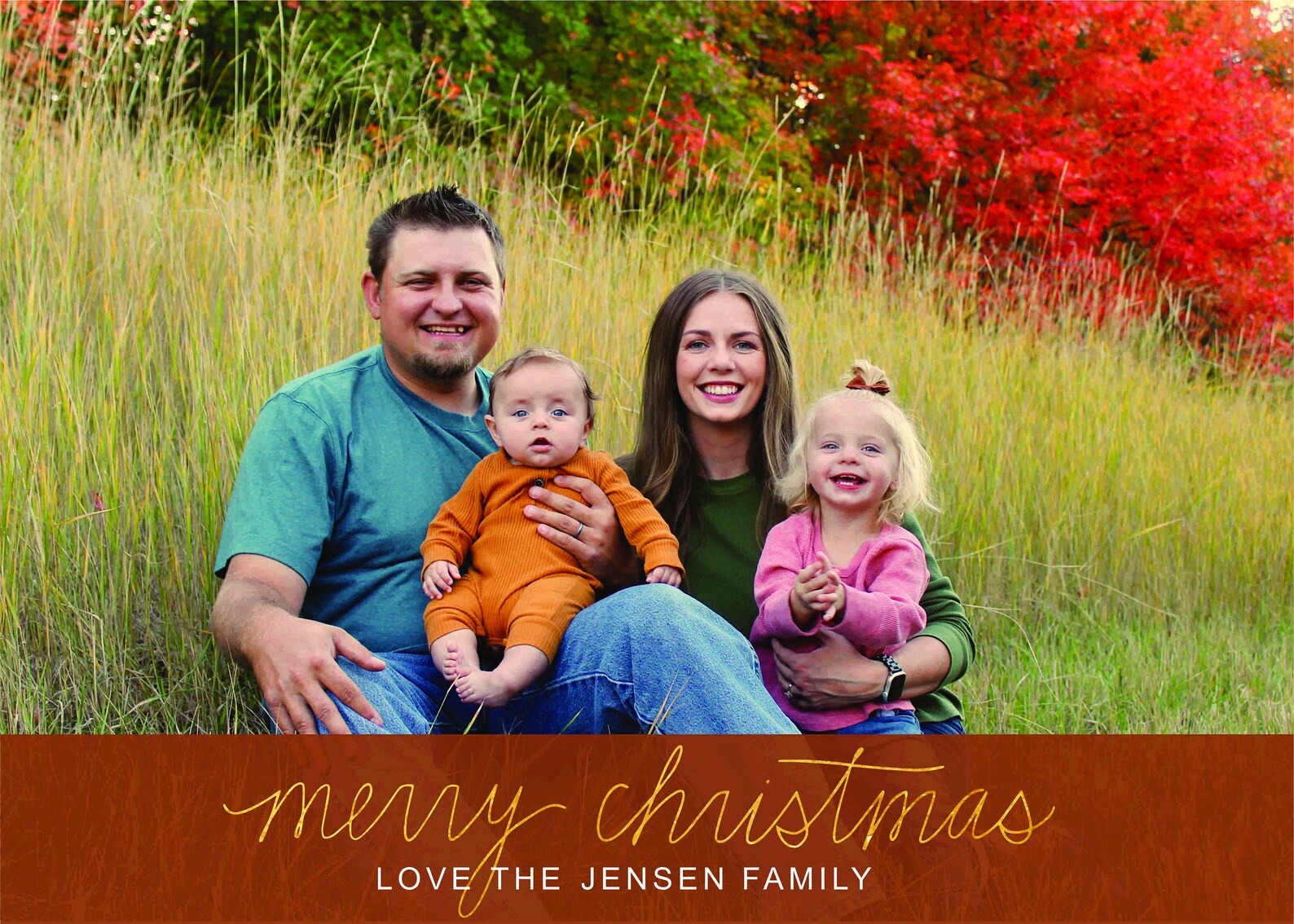 Custom Christmas Card Printable Gold Lettering - Etsy