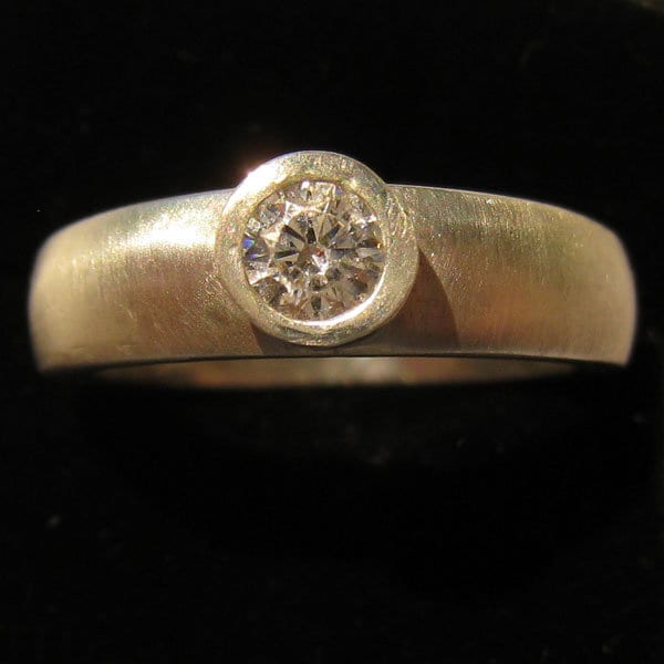 Flush Set Ring - Etsy