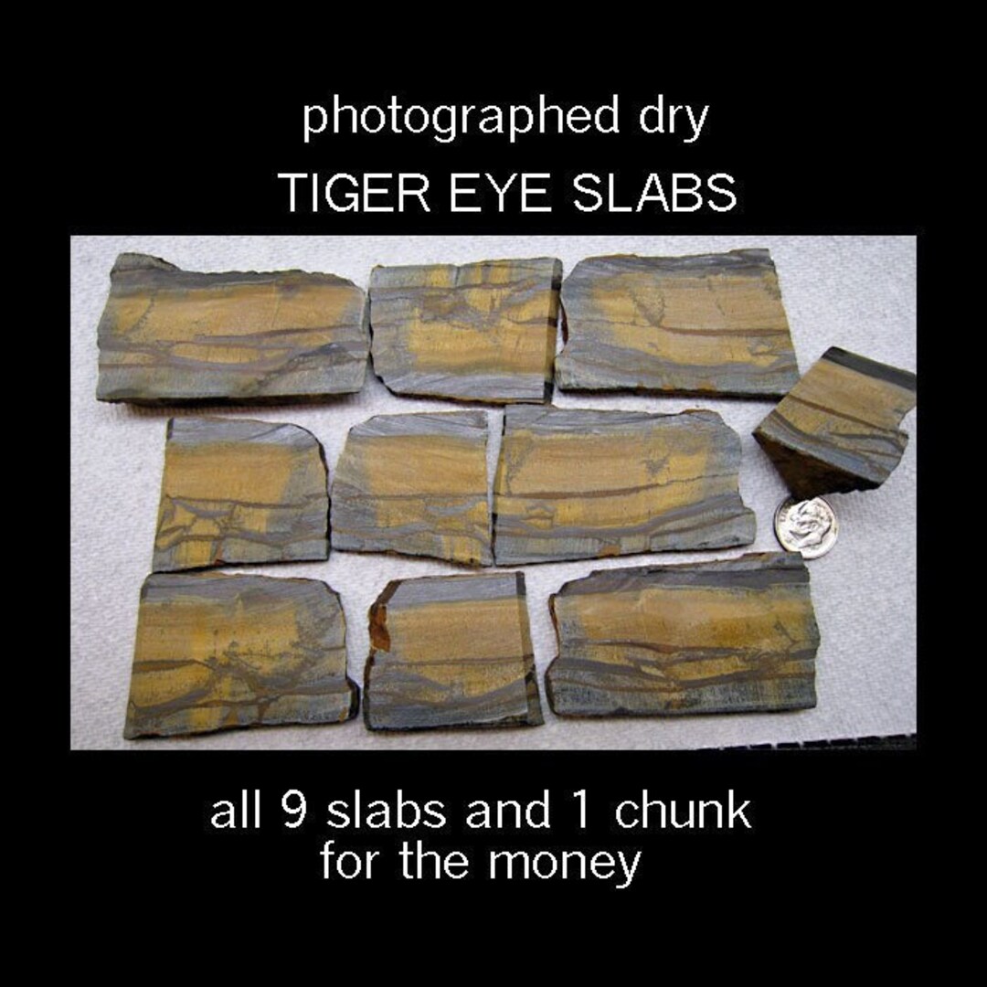 10 Tiger Eye Slabs Lapidary Slabs Cabochon Making Supplies Cabachon ...