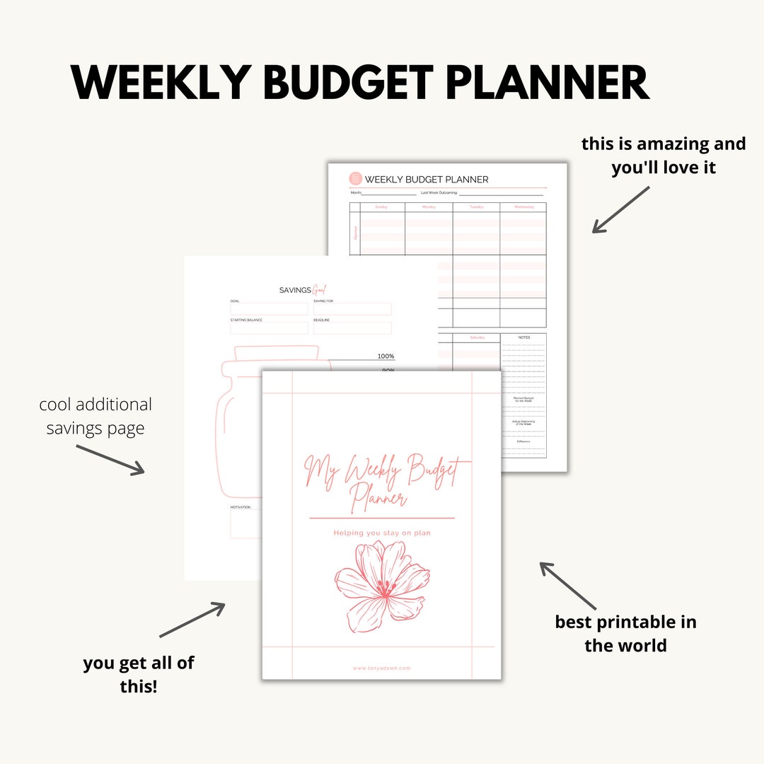 My Weekly Budget Planner - Etsy