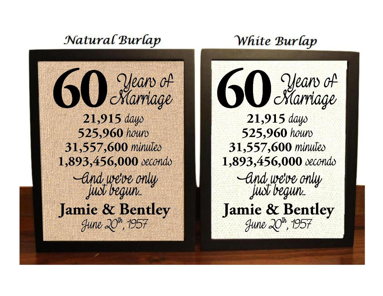 60th Anniversary 60 Year Anniversary 60th Anniversary Gift Etsy