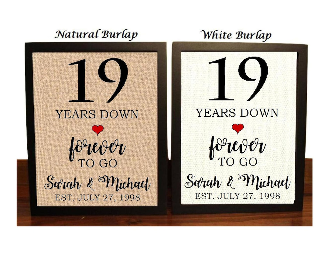 19th Anniversary Gift 19th Wedding Anniversary Gift Gift for 19th ...