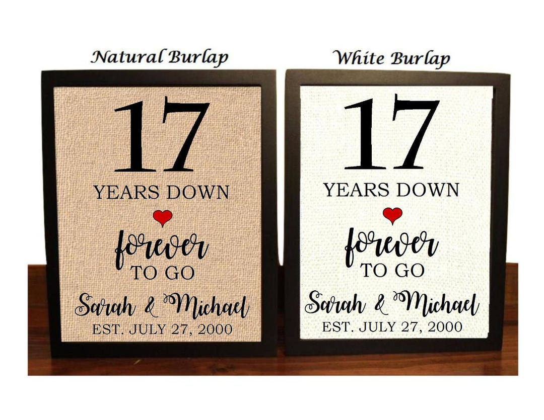 17th Anniversary Gift | 17th Wedding Anniversary Gift | Gift for 17th ...