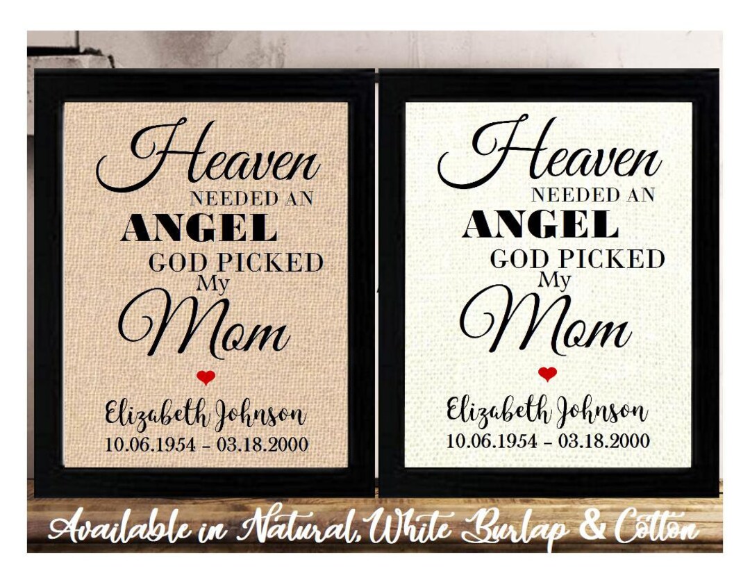 Sympathy Gifts for Mom Mom Memorial Personalized Loss of Mom Sign Mom ...