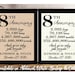 Personalized 8th Anniversary 8 Years Together 8 Years of - Etsy