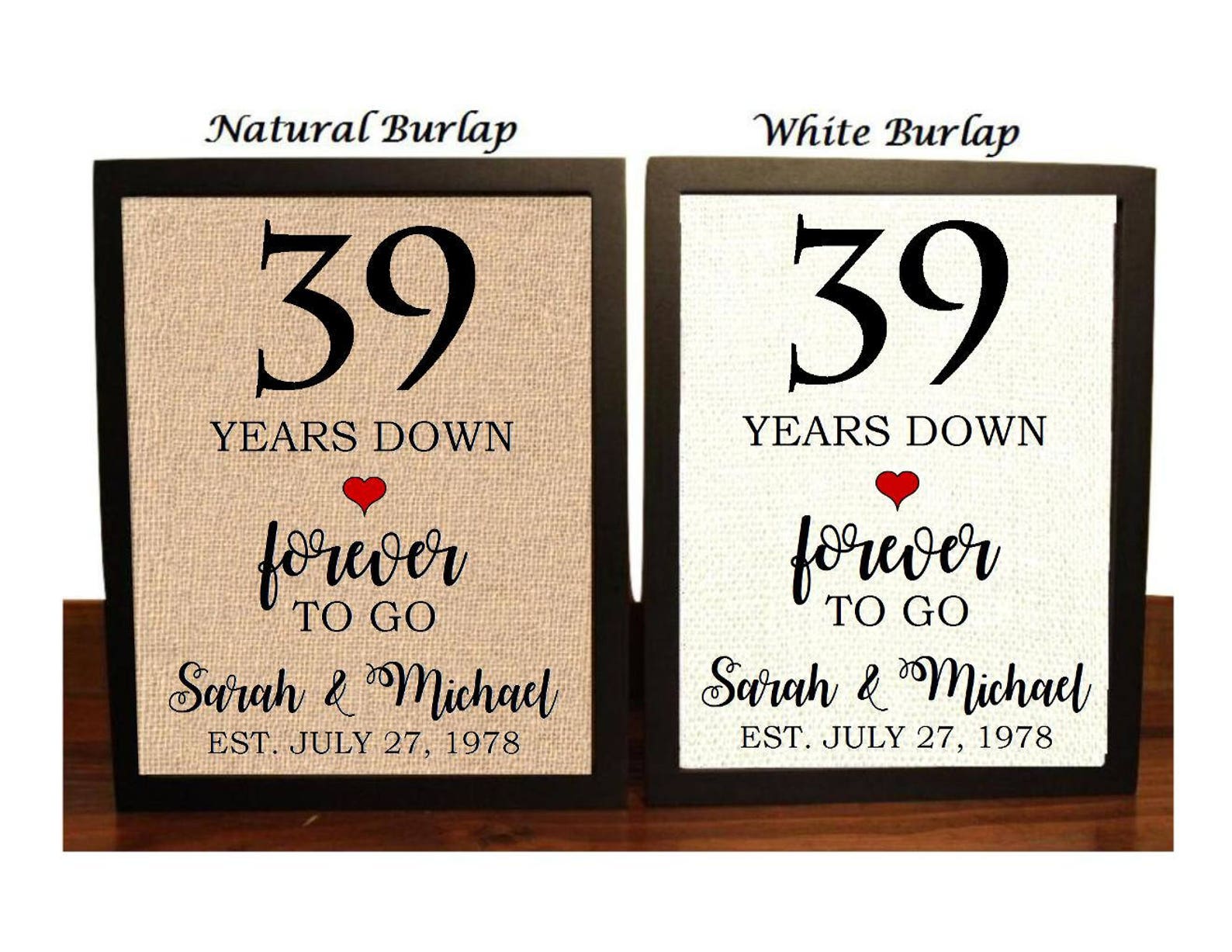 39th Anniversary Gift 39th Wedding Anniversary Gift Gift Etsy 39th Anniversary Gift 39th Wedding Anniversary Gift Gift Etsy