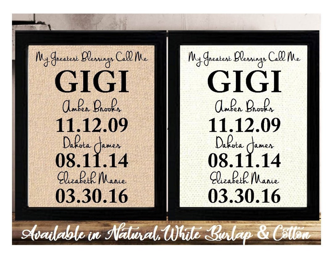 Mothers Day Gift for GIGI Personalized Gift for Gigi Mothers Day Gift ...