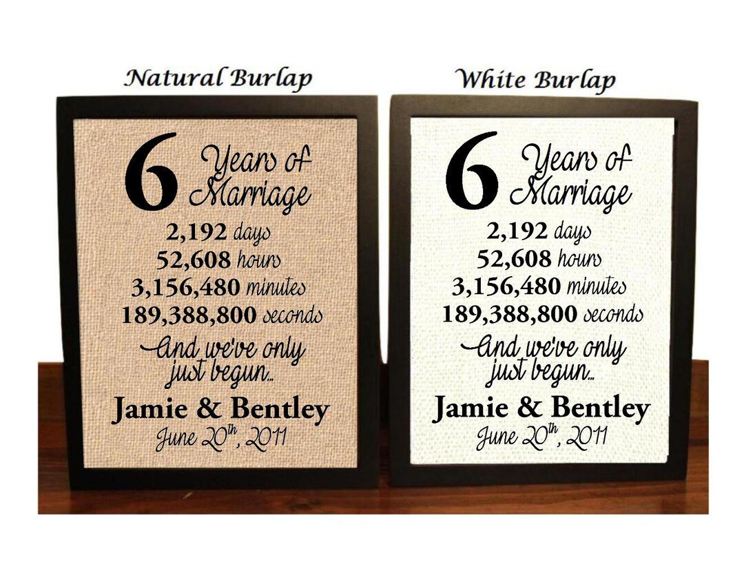 6th Anniversary | 6 Year Anniversary | 6th Anniversary Gift | 6 Years ...