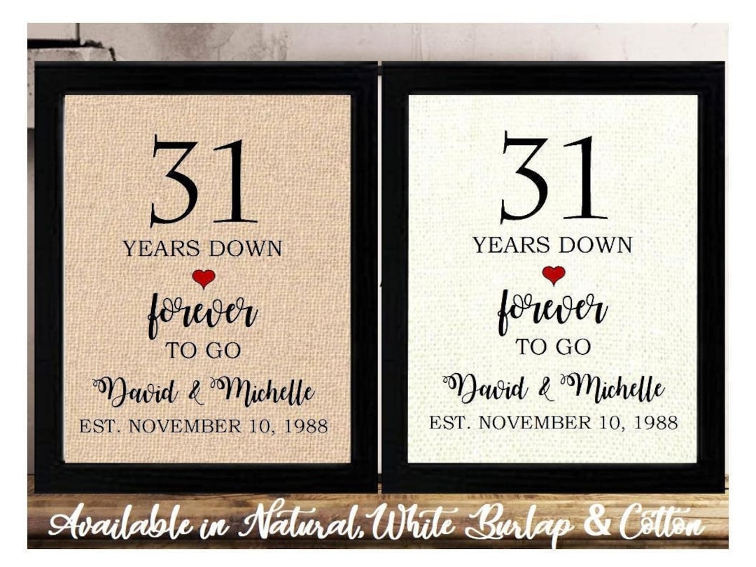 31st Anniversary Gift | 31st Wedding Anniversary Gift | Gift for 31st ...