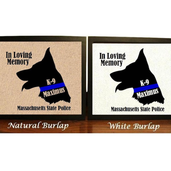 In Memory Police Dog - Etsy