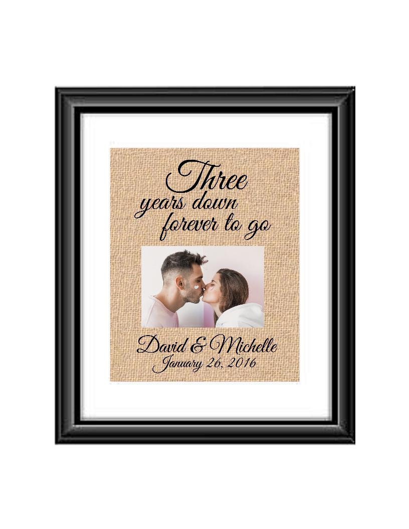 3rd Anniversary Gift 3 Years Down 3 Year Wedding | Etsy