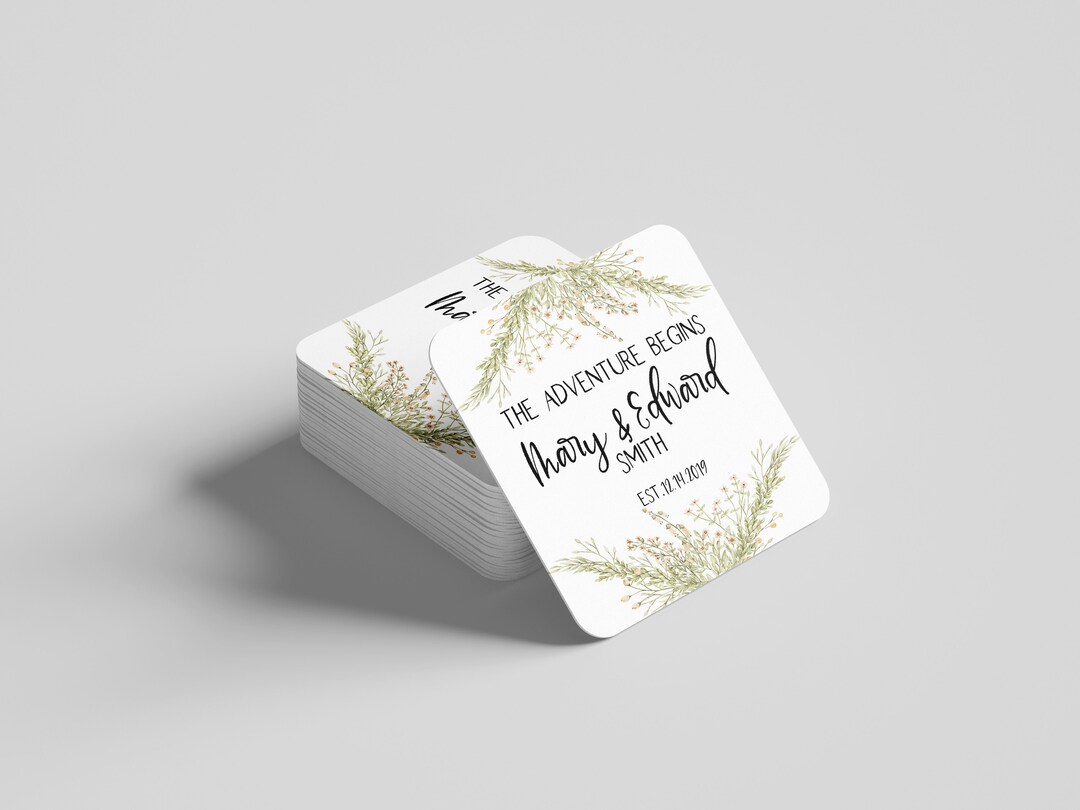 Personalized Wedding Coasters for Reception Set of 12 Wedding - Etsy