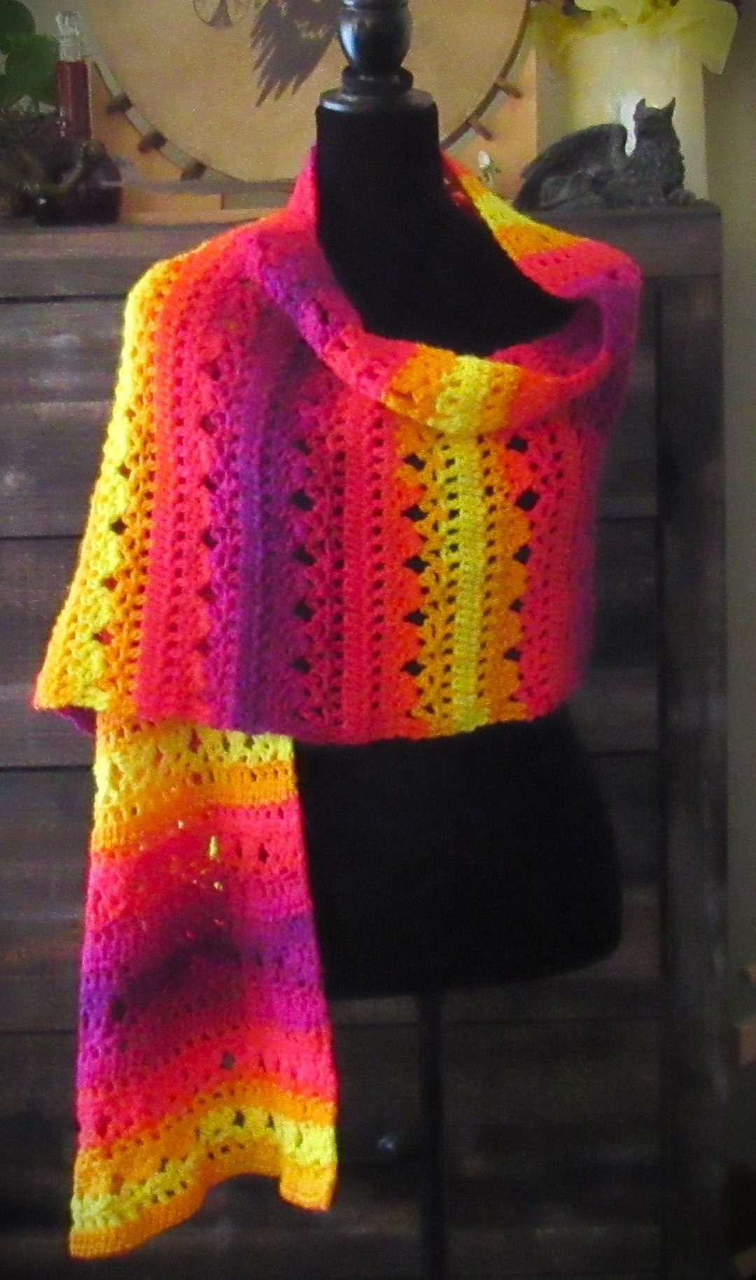Crochet Pattern/mountain Sunsets Wrap, Shawl, PDF - Etsy