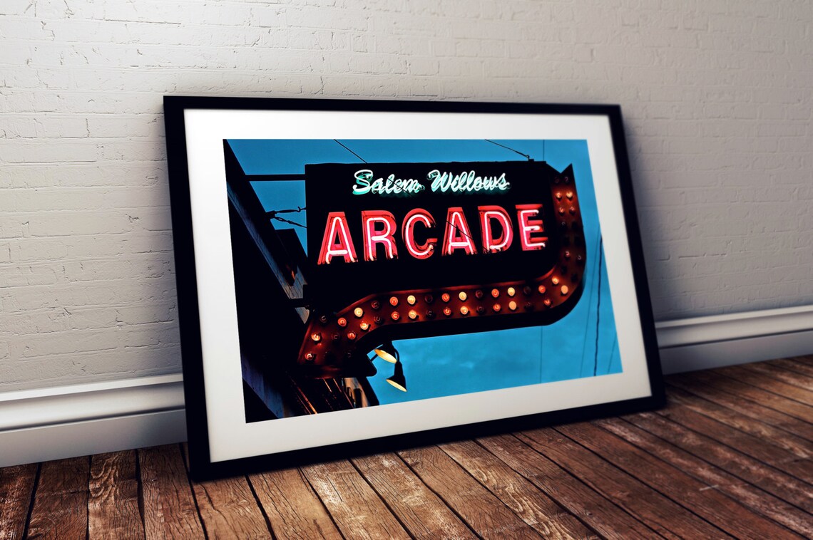 The Willows, Neon Sign, Arcade, Salem, Retro, Vintage, Nostalgia ...