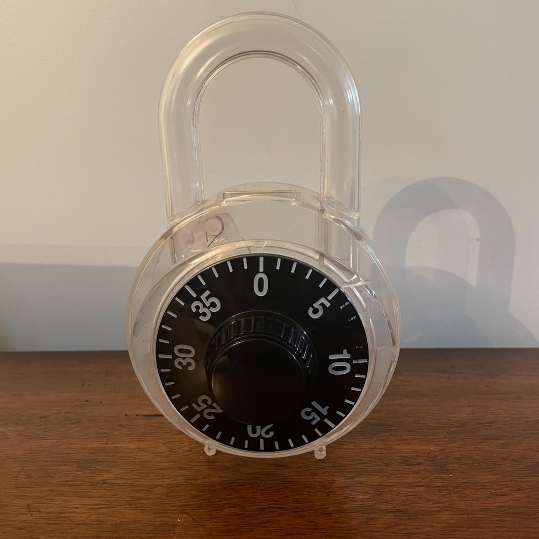 1984 Oversized Plastic Combination Lock Piggy Bank 9” - Etsy