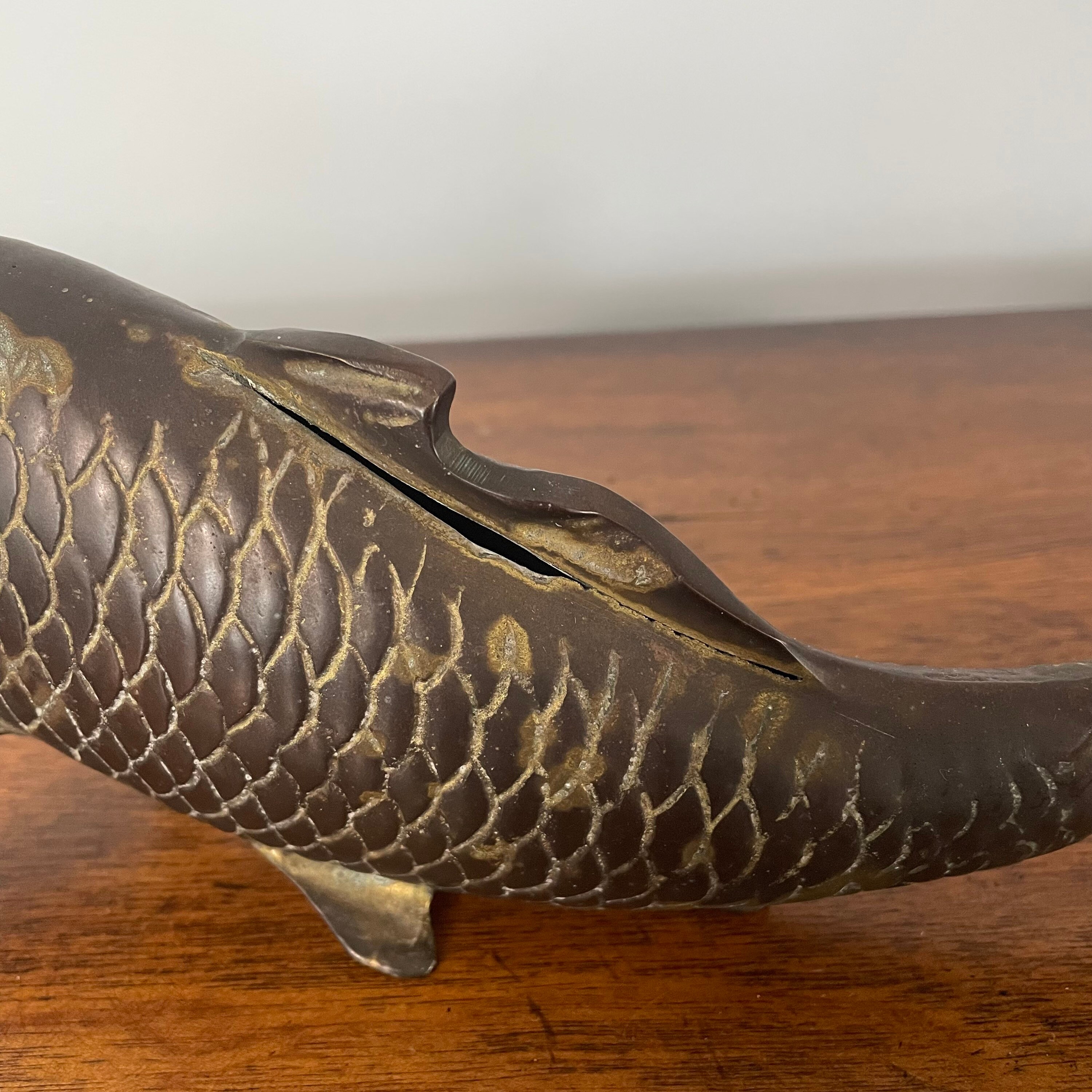 MCM Brass Fish Figure Desk Top Paper Weight - Etsy