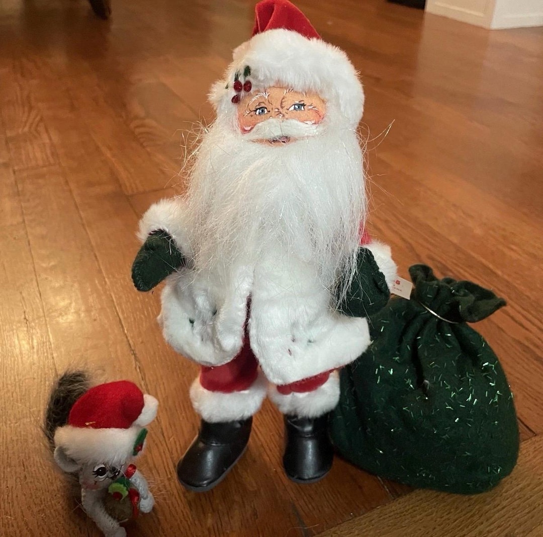Annalee Santa Claus 2005 and Mini Xmas Squirrel - Etsy