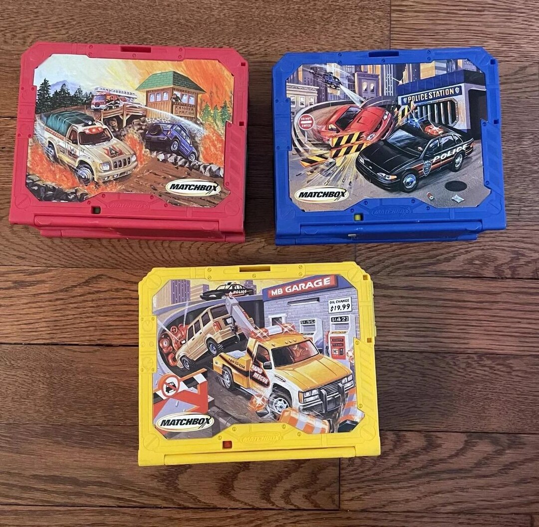 Lot of 3 Matchbox Pop up & Go Garage Playset by Mattel 2001 Complete - Etsy