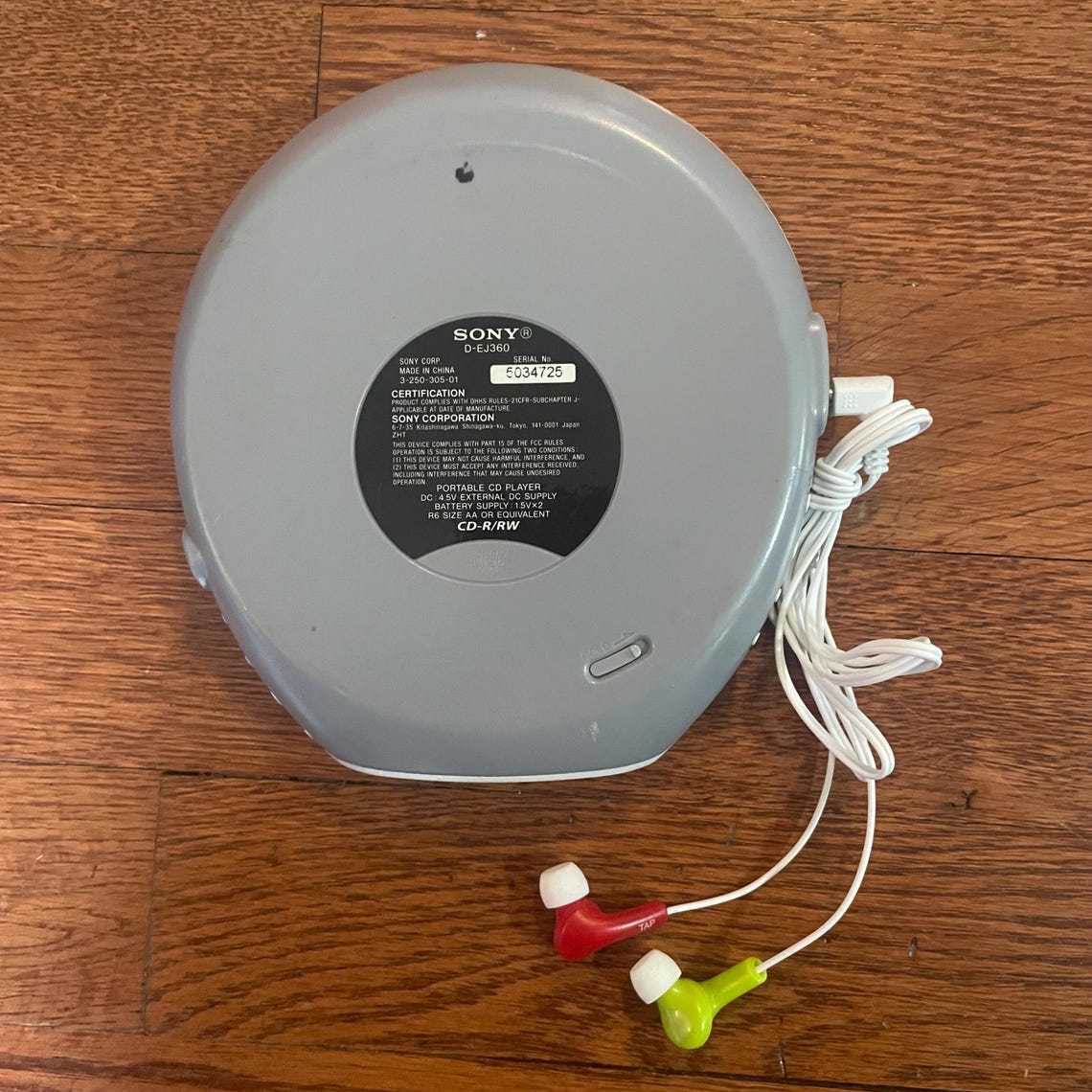 Sony D-EJ360 CD Portable Player Walkman in Silver - Etsy