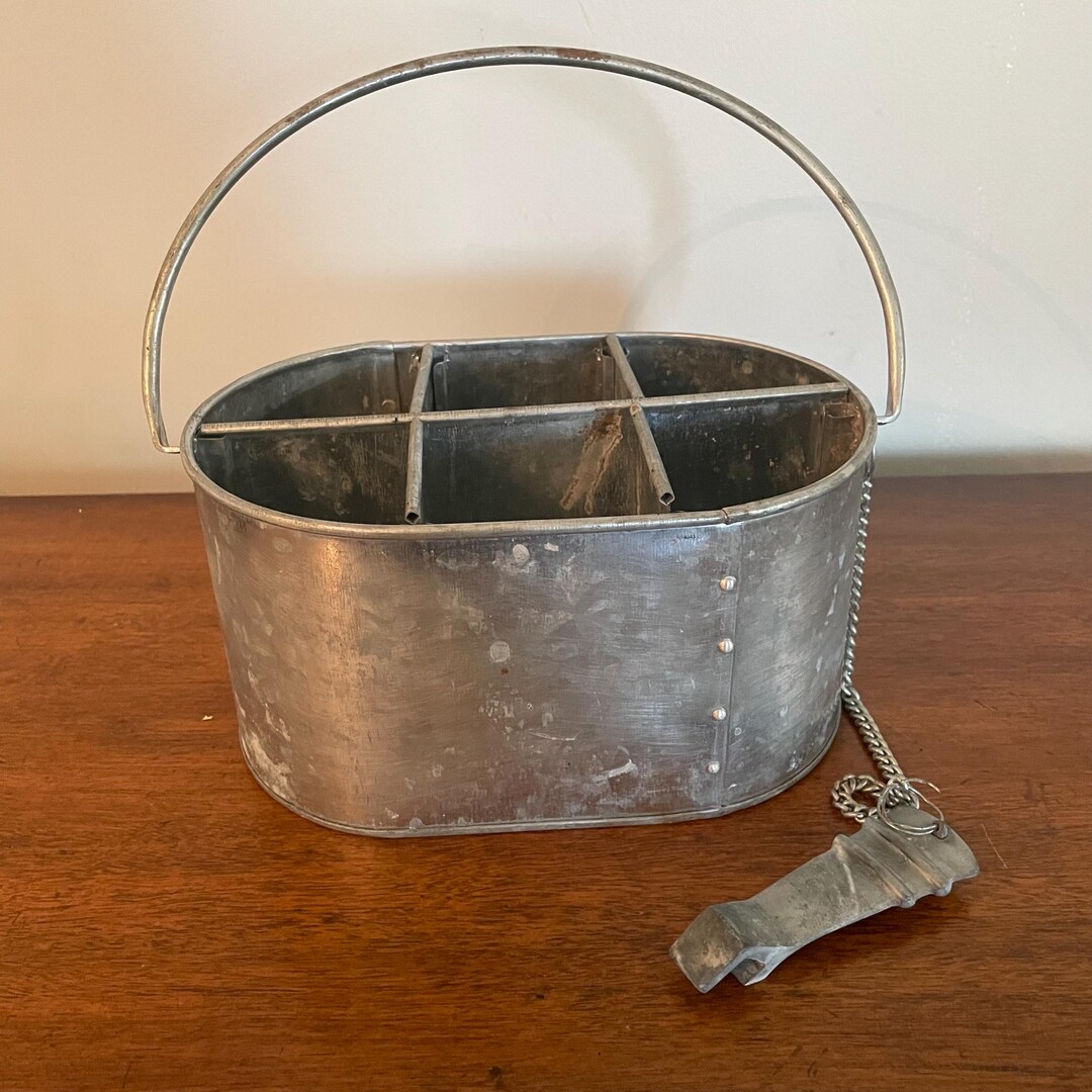 Vtg Galvanized Beer Caddy Carrier W Bottle Opener - Etsy