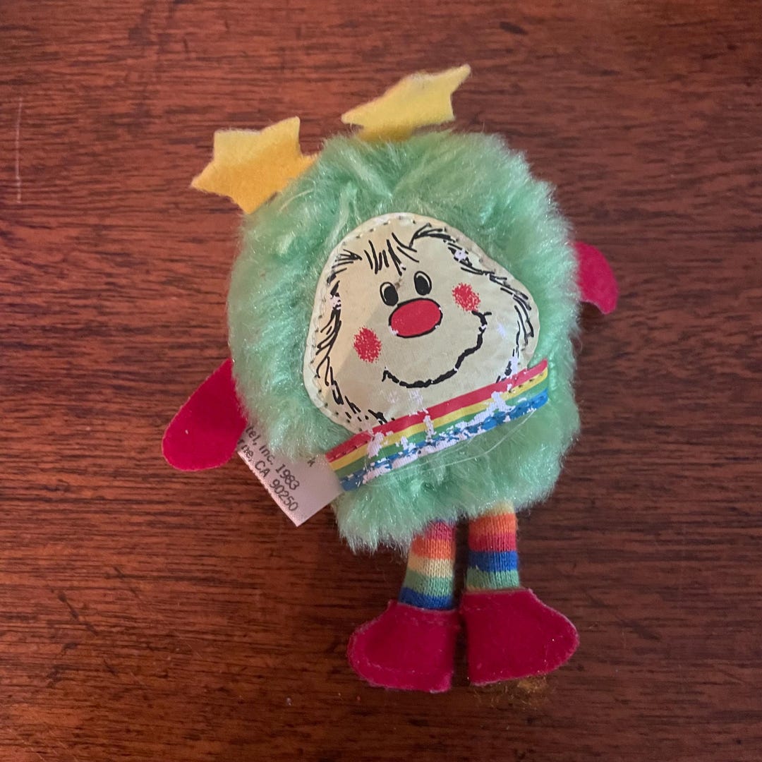 Rainbow Brite Green Mini 4 Star Sprite Plush Hallmark Mattel 1983 ...