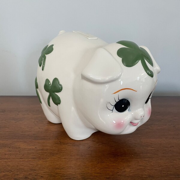 Shamrock Piggy Bank - Etsy